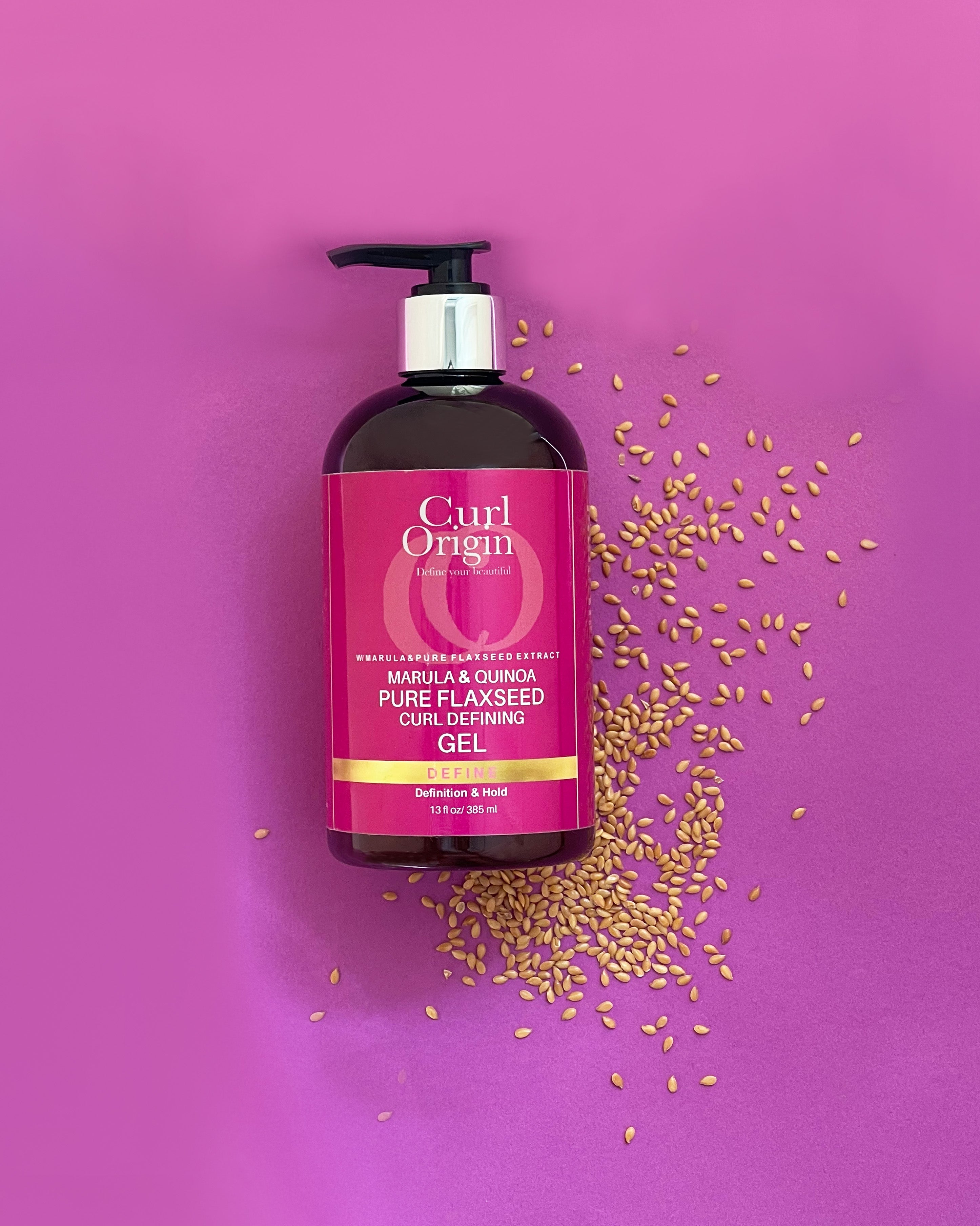 marula & quinoa pure flaxseed curl defining gel – Curl Origin